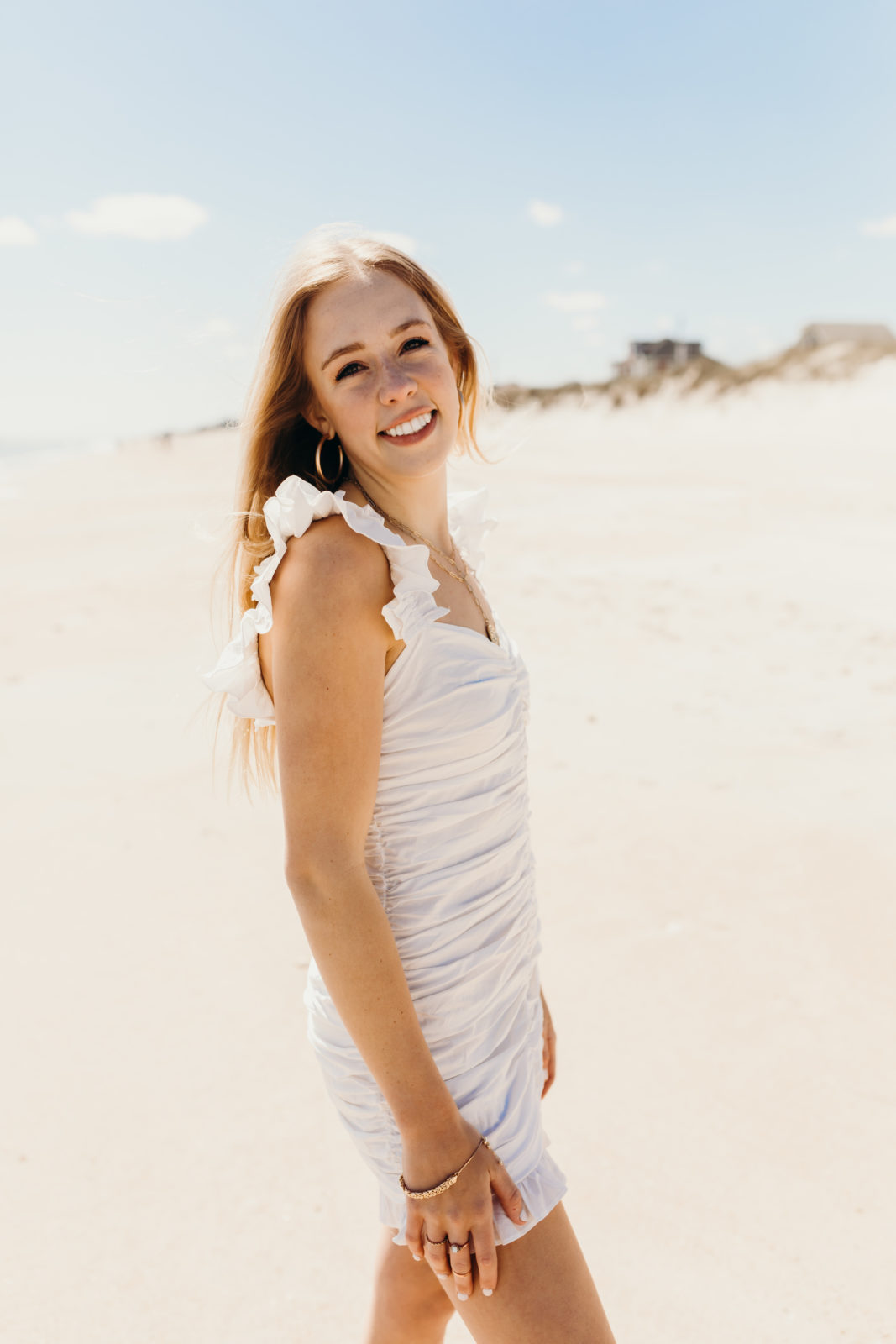 Beach Senior Portraits | Caroline | Topsail Beach, NC